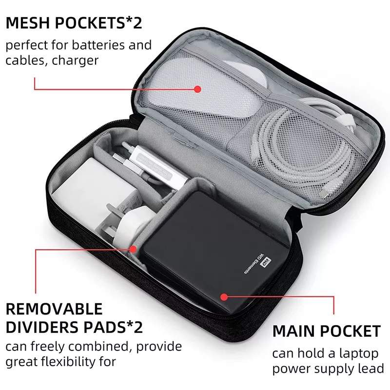 Laptop Chargers Case Universal Electronics and Laptop Accessories Pouch ...