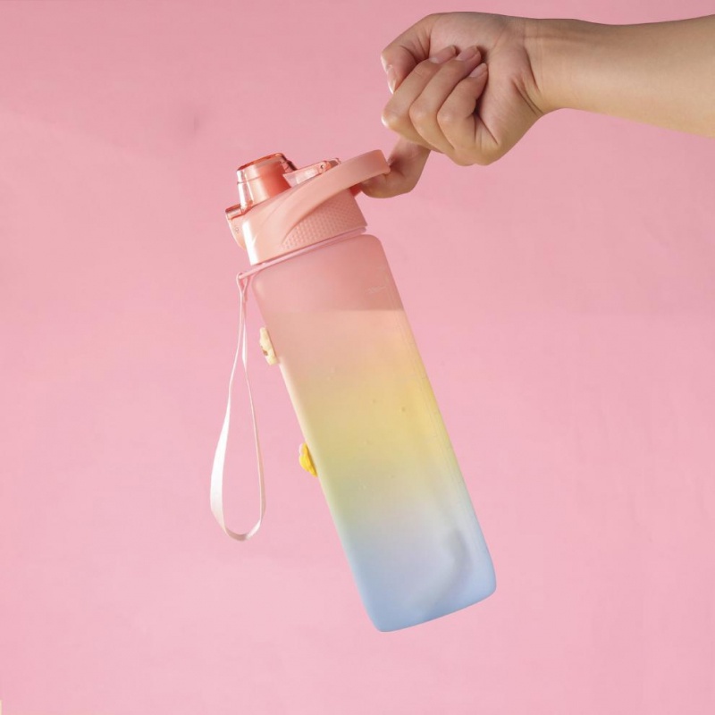 [Free Sticker] 1000ml large-capacity gradient botol air viral botol air ...