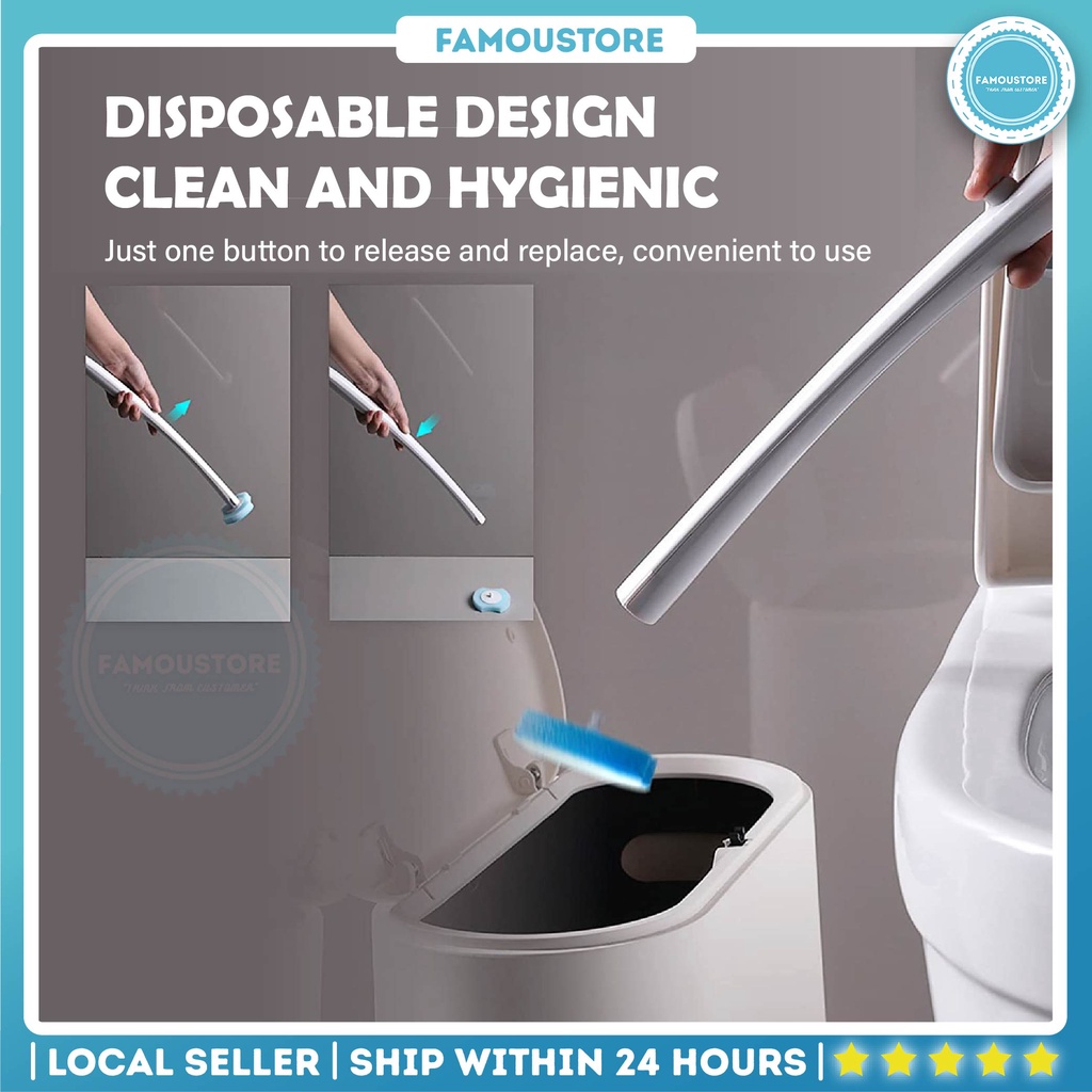 Berus Tandas Silikon Pakai Buang Viral Berus Jamban With Pencuci ...