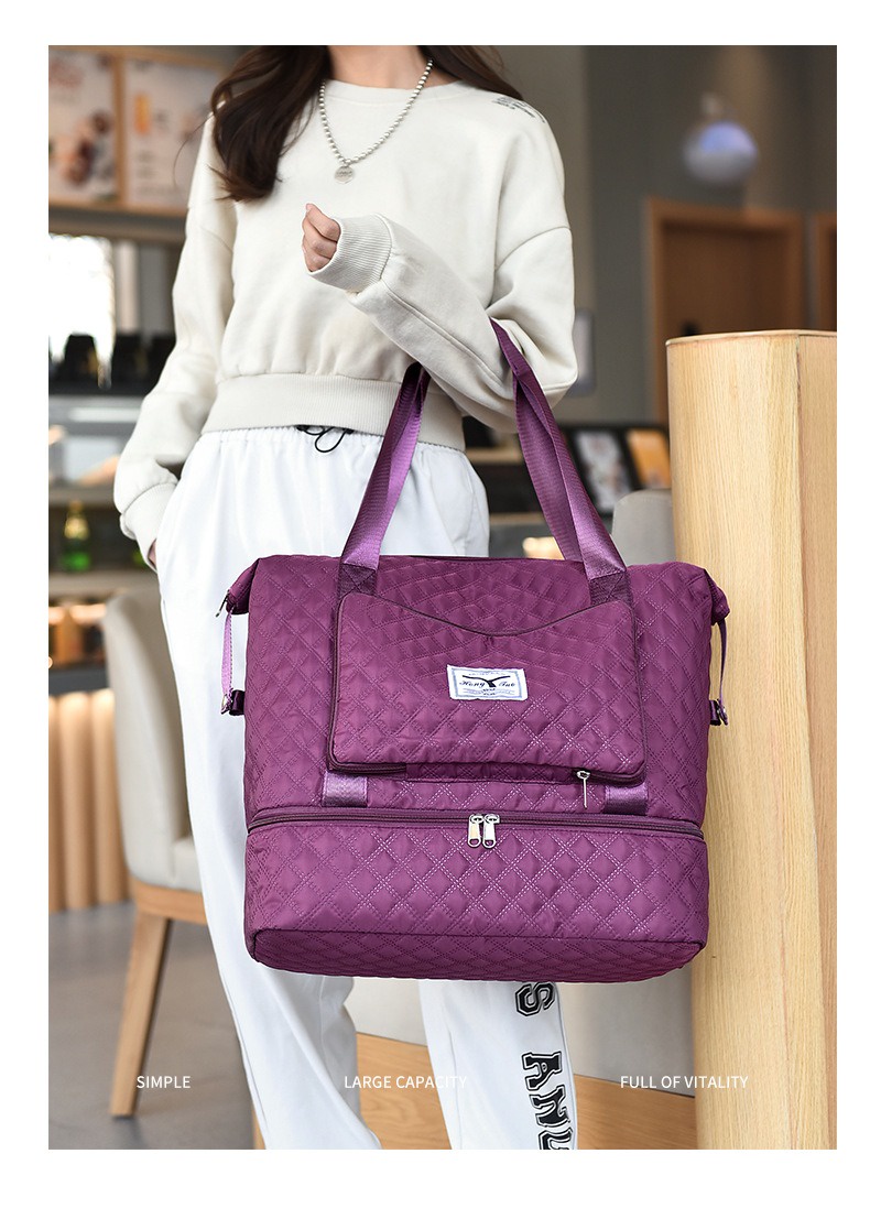 IFASHION 1619 Foldable Waterproof Wet Dry Hand Carry Travel Bag with ...