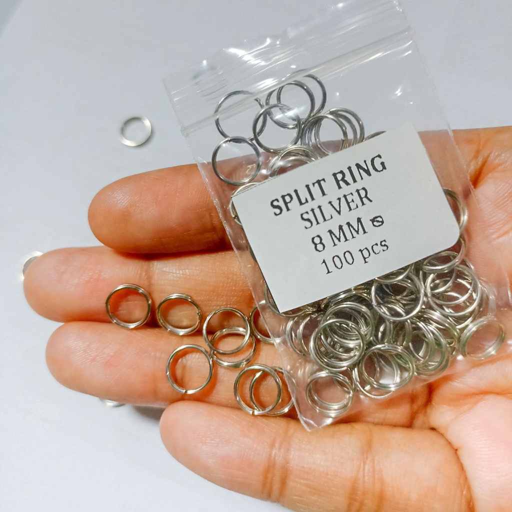 Silver color - Small Split Ring for Key Chain making ( 8mm / 10mm ...