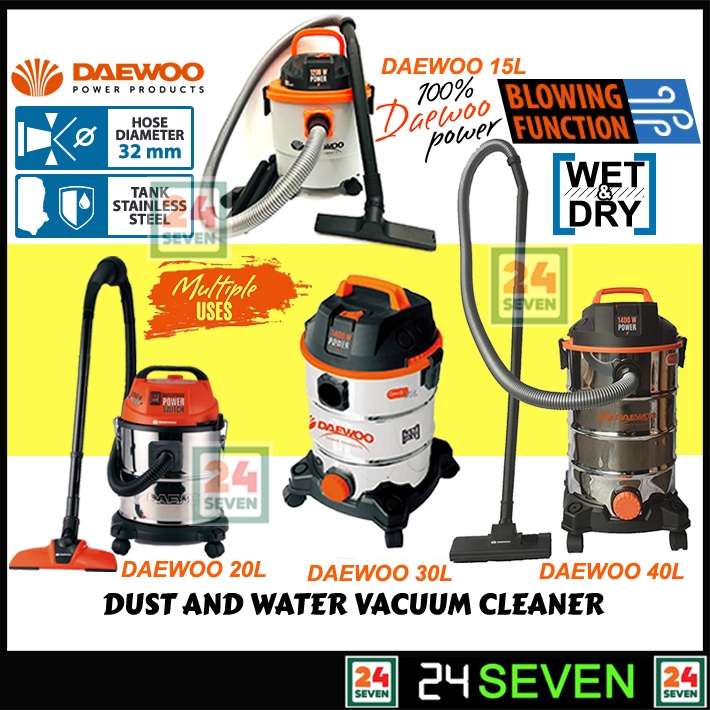 DAEWOO VACUUM CLEANER 15L 20L 30L 40L WET AND DRY 1200W 15L 1250W 20L ...