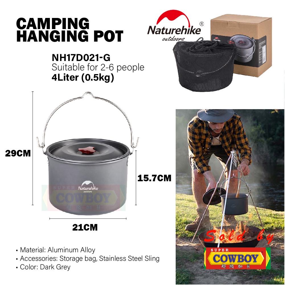 Naturehike Camping Hanging Cooking Pot NH17D021G NH20CJ009 NH20CJ003 ...