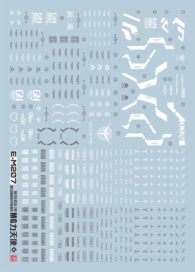 (Evo) Waterslide Decal - MG 1/100 Dynames (Fluorescent) GN-002 Model ...