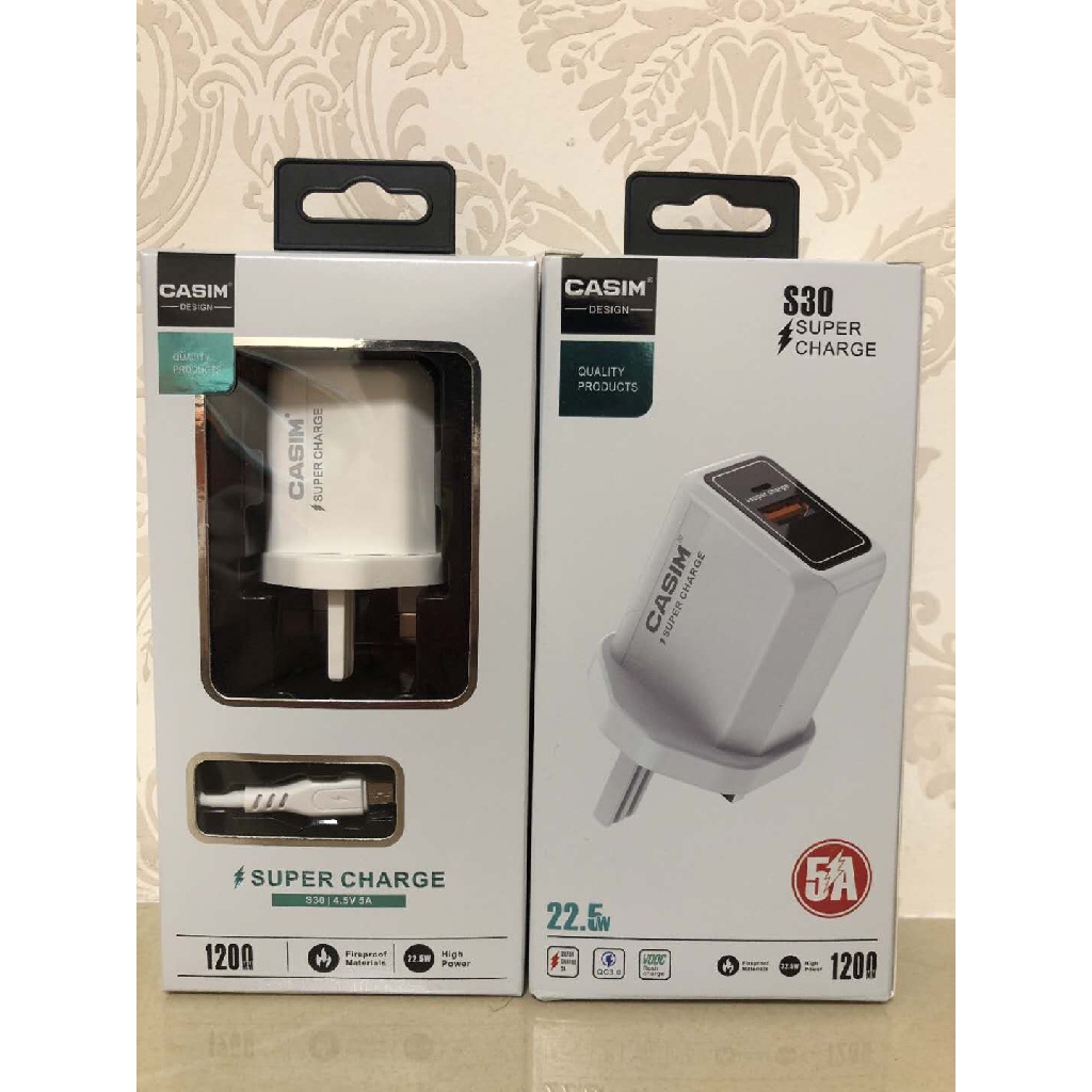 ORIGINAL CASIM S30 22.5W 5A Super Fast Charging Charger Adaptor with ...
