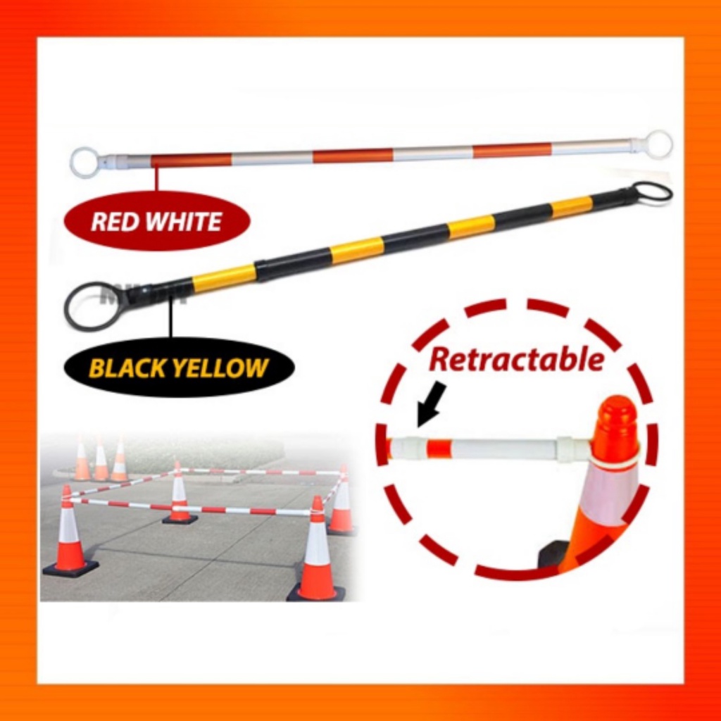 EXPANDABLE RETRACTABLE TRAFFIC CONE BAR BARRIER POLE FOR SAFETY CONE ...