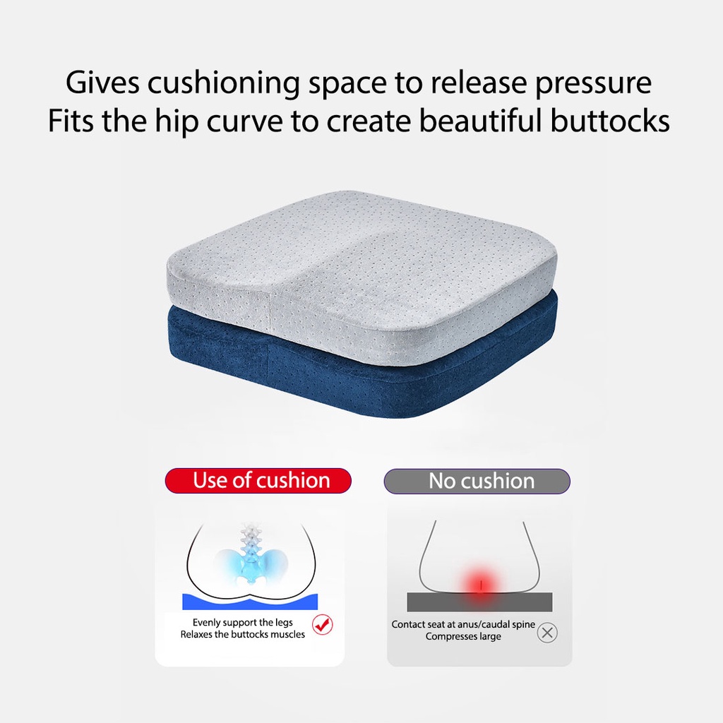 Chair Cushions for Office, Memory Foam Coccyx Cushion Pads for Tailbone ...