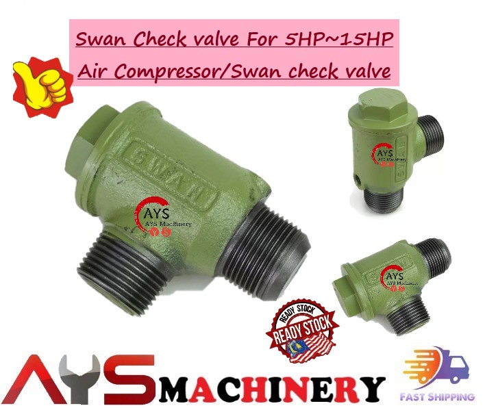 Swan Check valve For 5HP~15HP Air Compressor/Swan check valve | Shopee ...