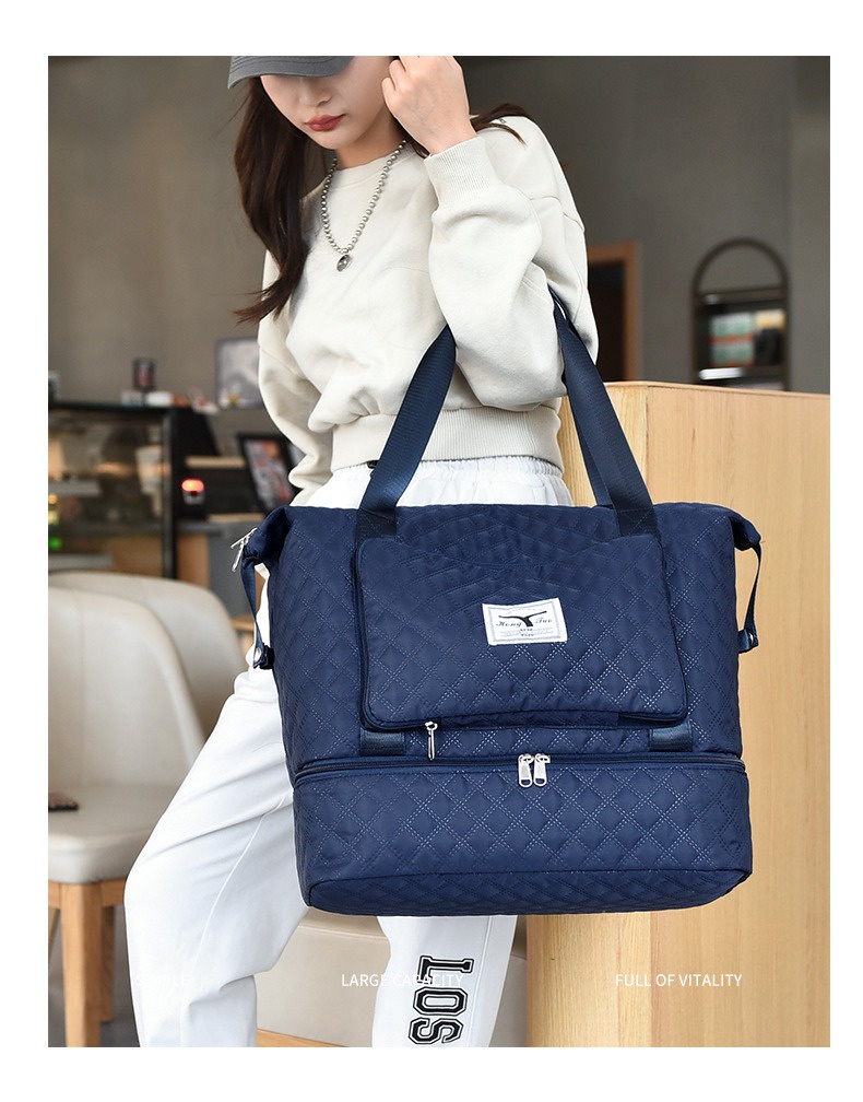 IFASHION 1619 Foldable Waterproof Wet Dry Hand Carry Travel Bag with ...