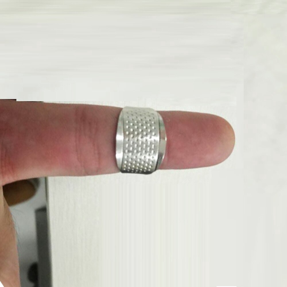 2pcs Safe Metal Silver Sewing Thimble Needles Finger Protector DIY ...