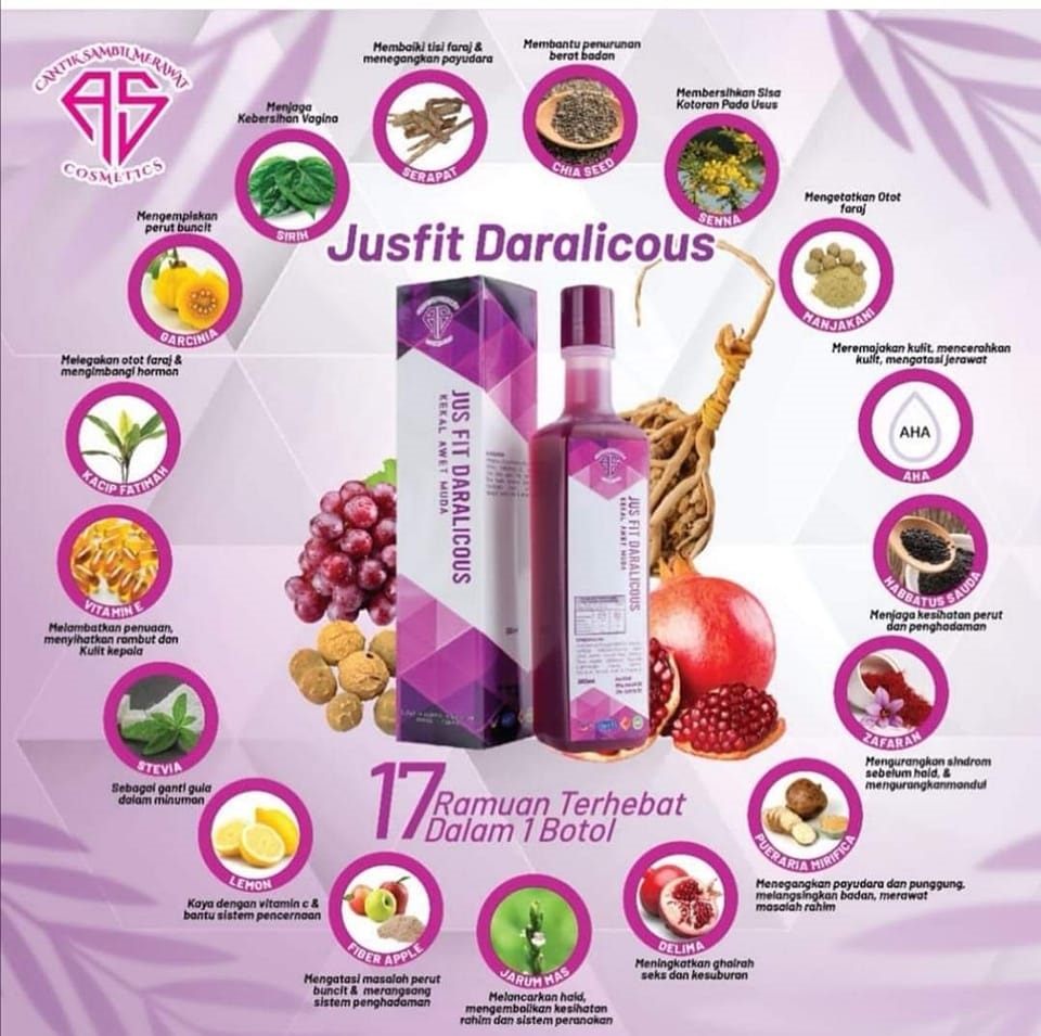 ORIINAL !! JUS FIT DARALICIOUS 380ML | Shopee Malaysia