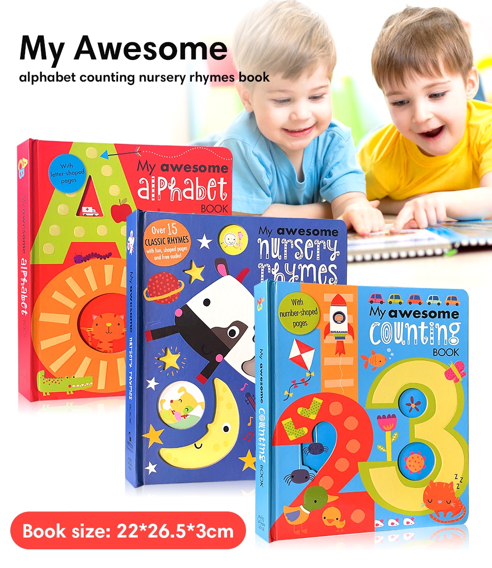 My Awesome Counting 1-20 ABC Alphabet Nursery Rhymes Kids Picture Book ...
