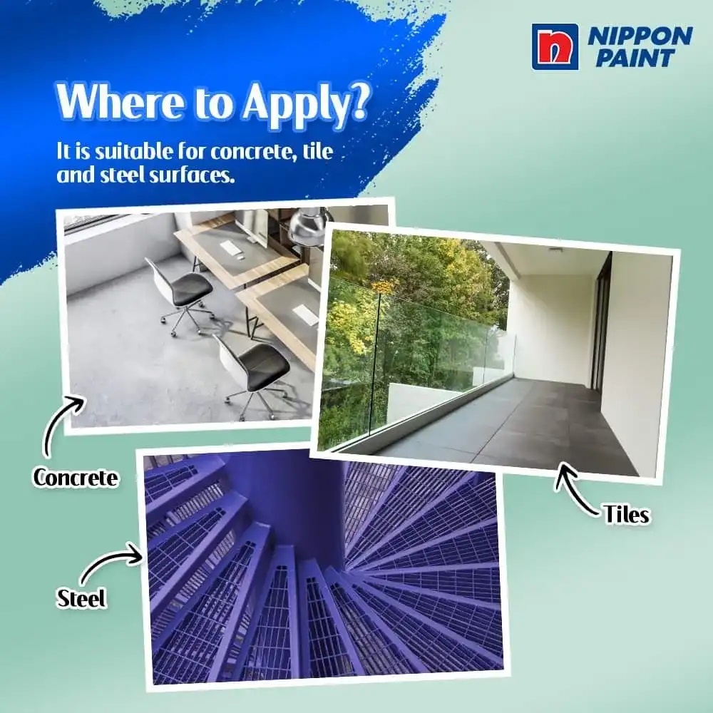 5L Nippon Paint EA7 Epoxy Floor Paint Cat Lantai Simen Cat Lantai Rumah ...