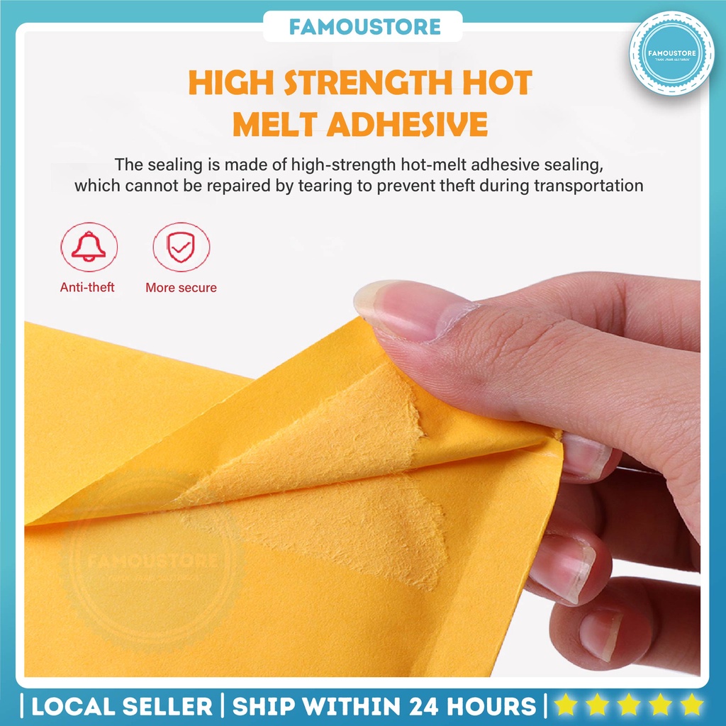 Kraft Paper Bubble Envelope Air Bubble Wrap Envelope Mailer Bag Courier ...