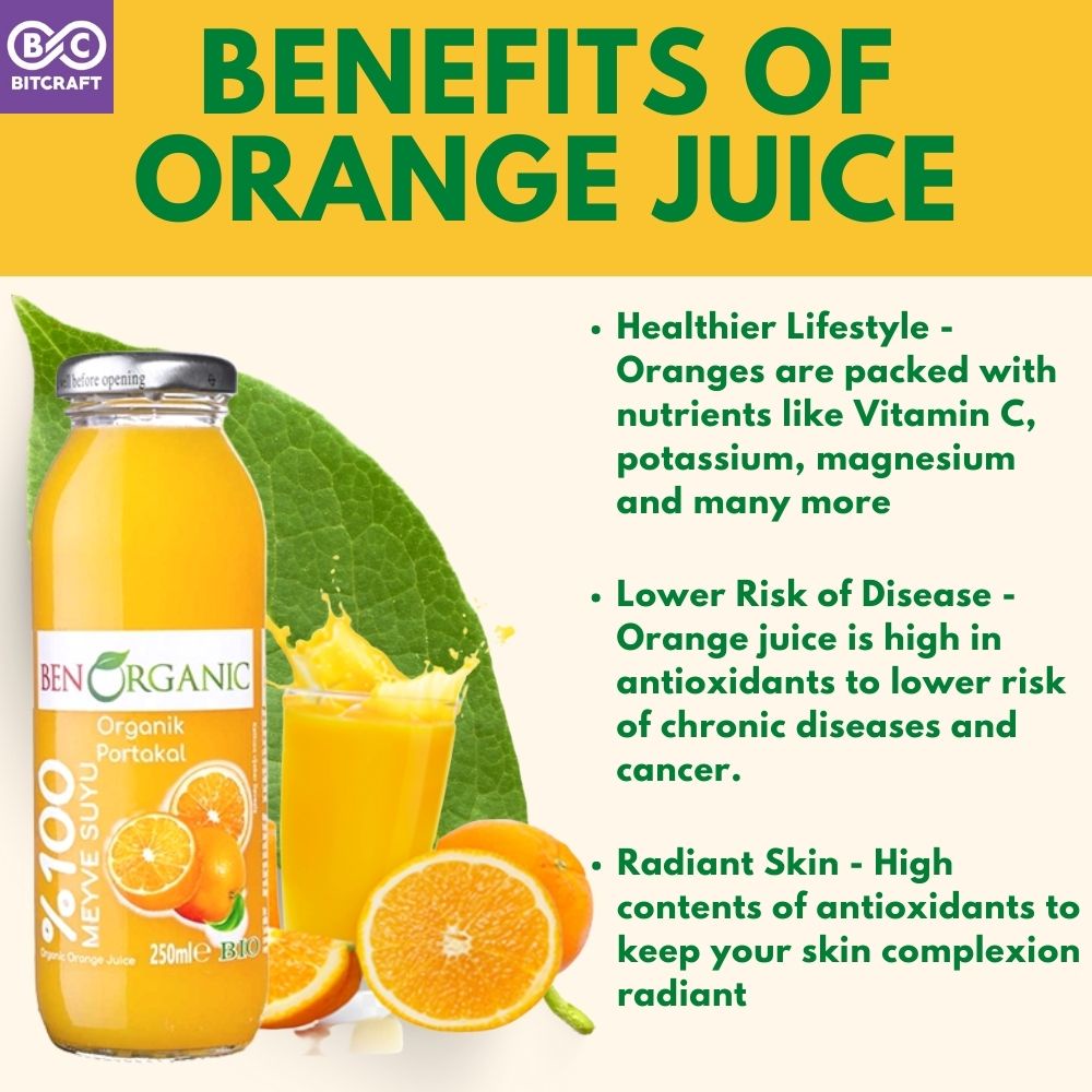 Ben Organic 100% Organic Orange Juice Imported From Turkey Jus Oren ...