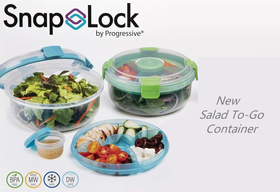 SnapLock by Progressive Salad to-Go Container Salad Bowl Container ...