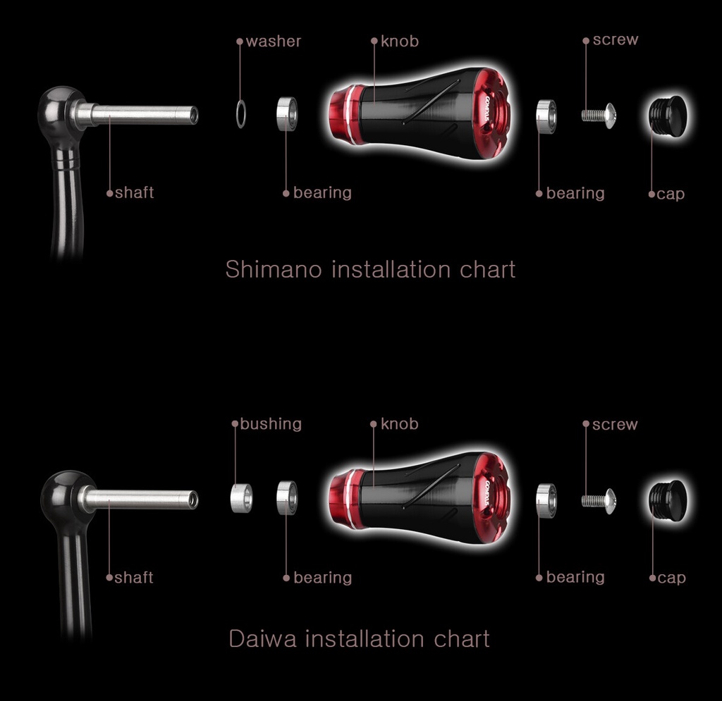 【Mini Knob】Gomexus 20mm Handle Knob for Shimano sahara Daiwa Exceler ...