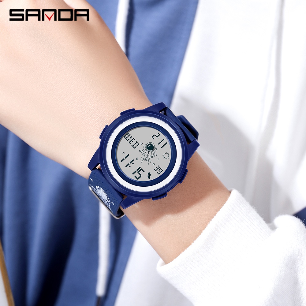 Sanda 2122 Top Brand Watches Astronaut Cartoon Girl Boy Gift Electronic ...