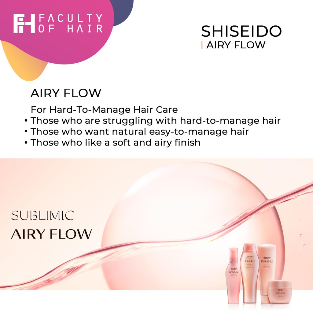 Shiseido Sublimic Airy Flow For Volume Hair Shampoo/Treatment/Serum/Mask | Shopee Malaysia