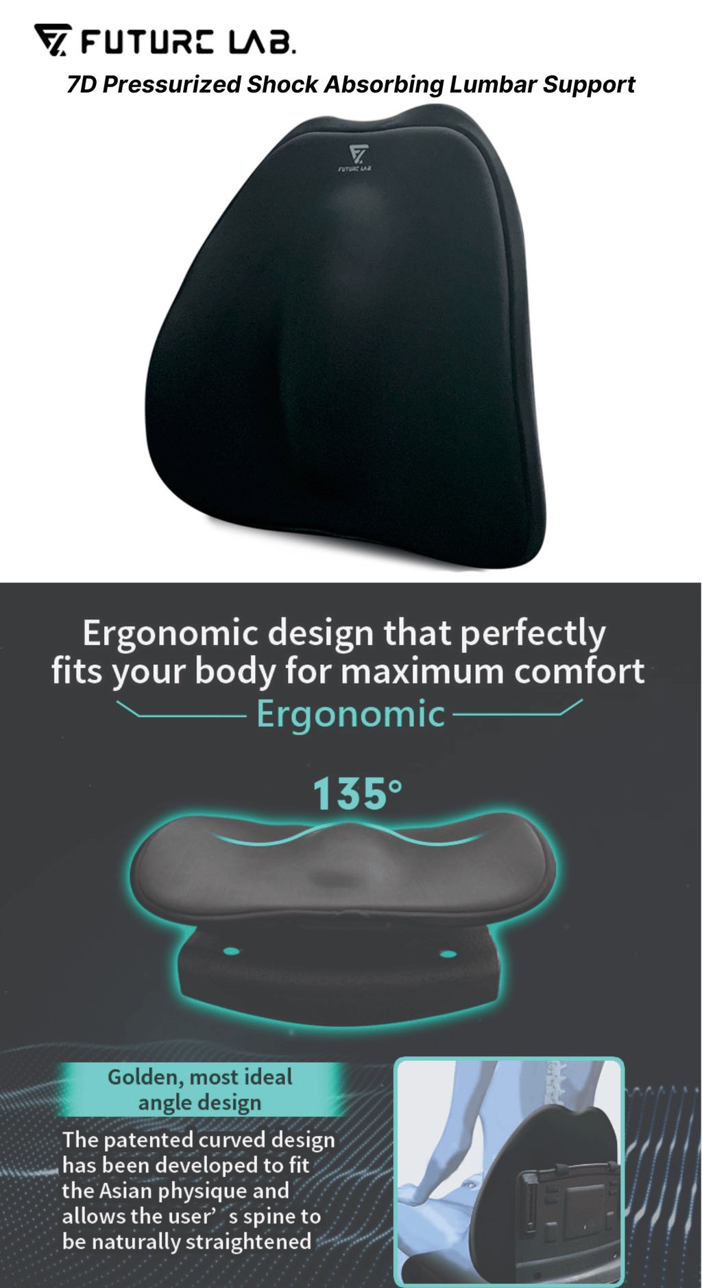 Future Lab 7D Pressurized Shock Absorbing Lumbar Support - FG13860 | Shopee Malaysia