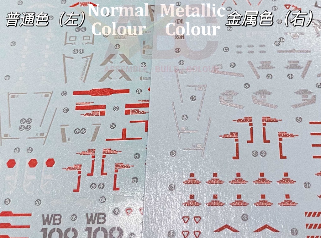 [DDB Corgi] Waterslide Decal - MG 1/100 Astray Red Frame Flight Unit ...