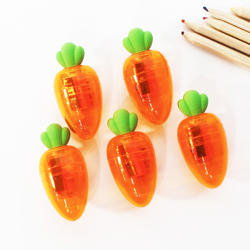 Unique Transparent Carrot Mini Wooden Pencil Sharpener Cute Korean ...