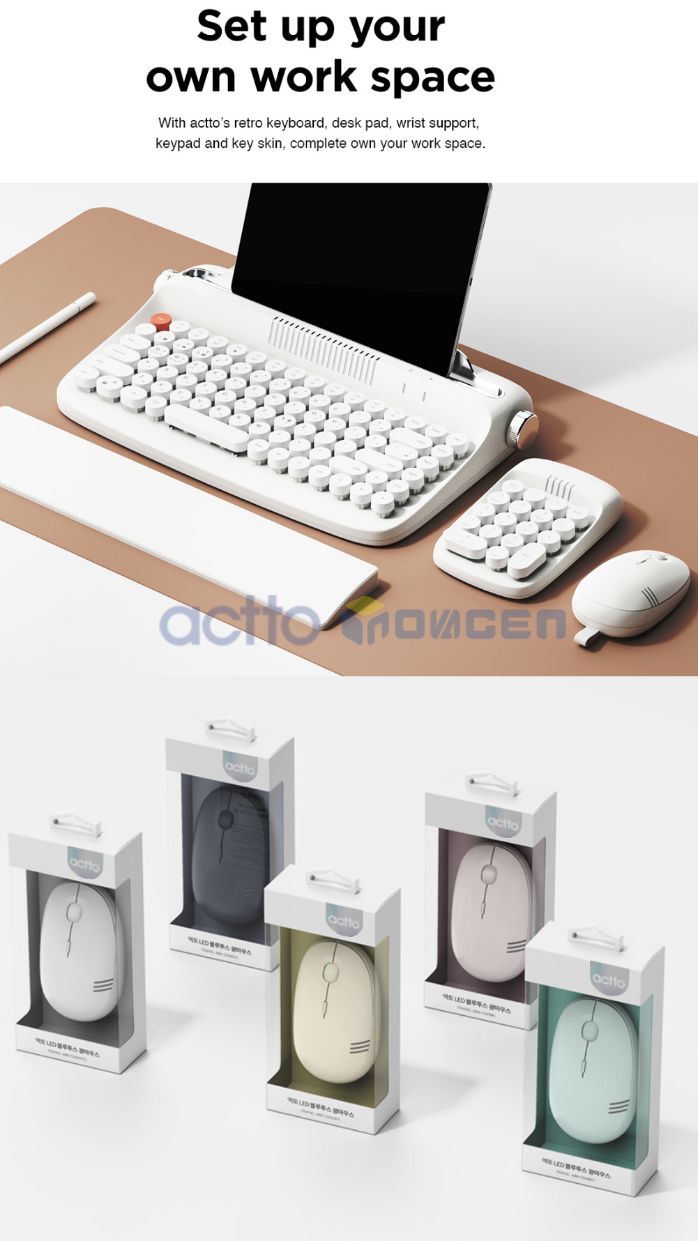 ACTTO Wireless Optical Mouse AWM-03;Intuitive LED Design,2.4GHz ...