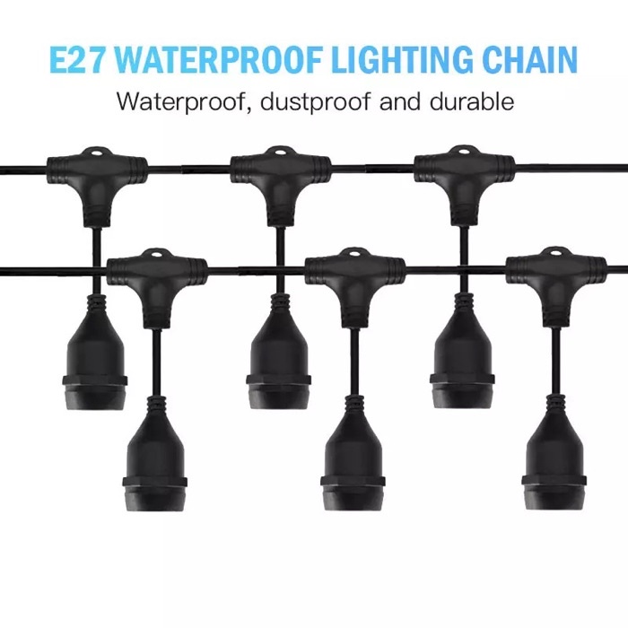 String Light E27 Waterproof Connector Outdoor IP65 Custom String Light ...