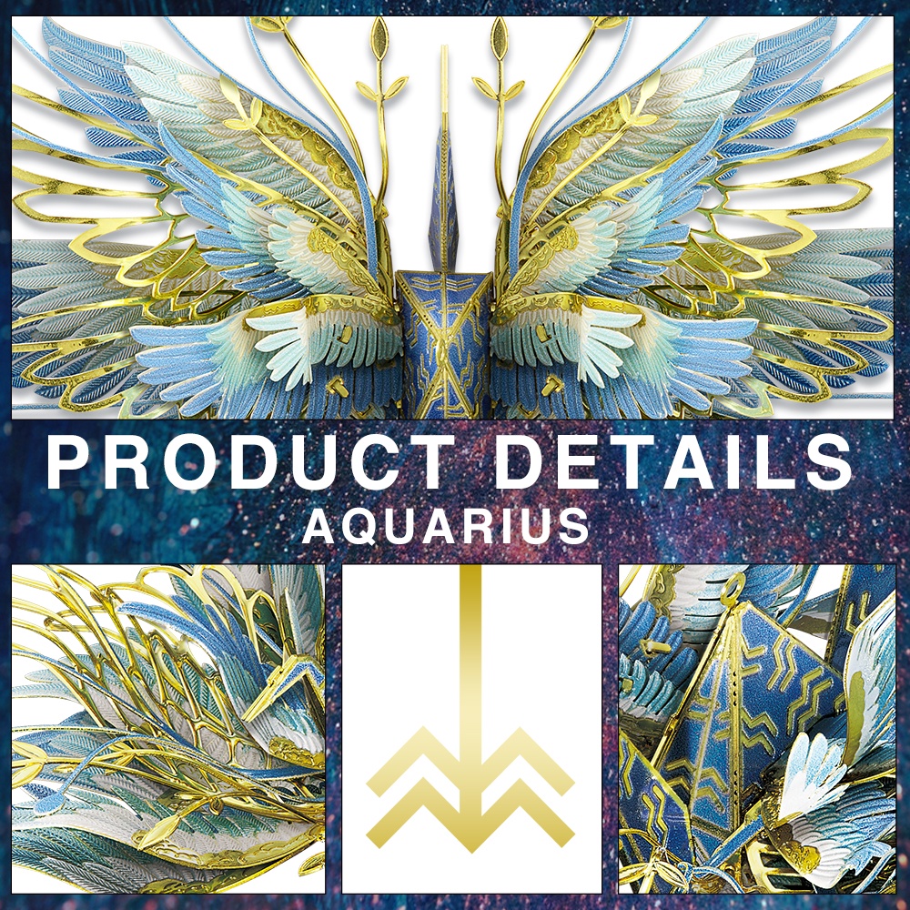 Piececool 3D Metal Model Kit - Aquarius One Thousand Origami Carnes for ...