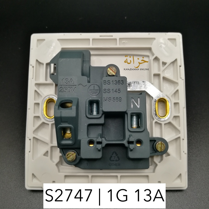 MK Slimline Plus Switched Socket Outlet 13A 1 Gang / 2 Gang with SIRIM ...