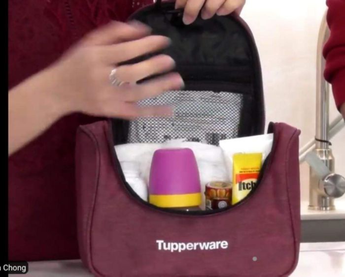 Tupperware Sling Bag (KitBag Blue Recycle Bag) Ruby To Go Pouch Beg ...
