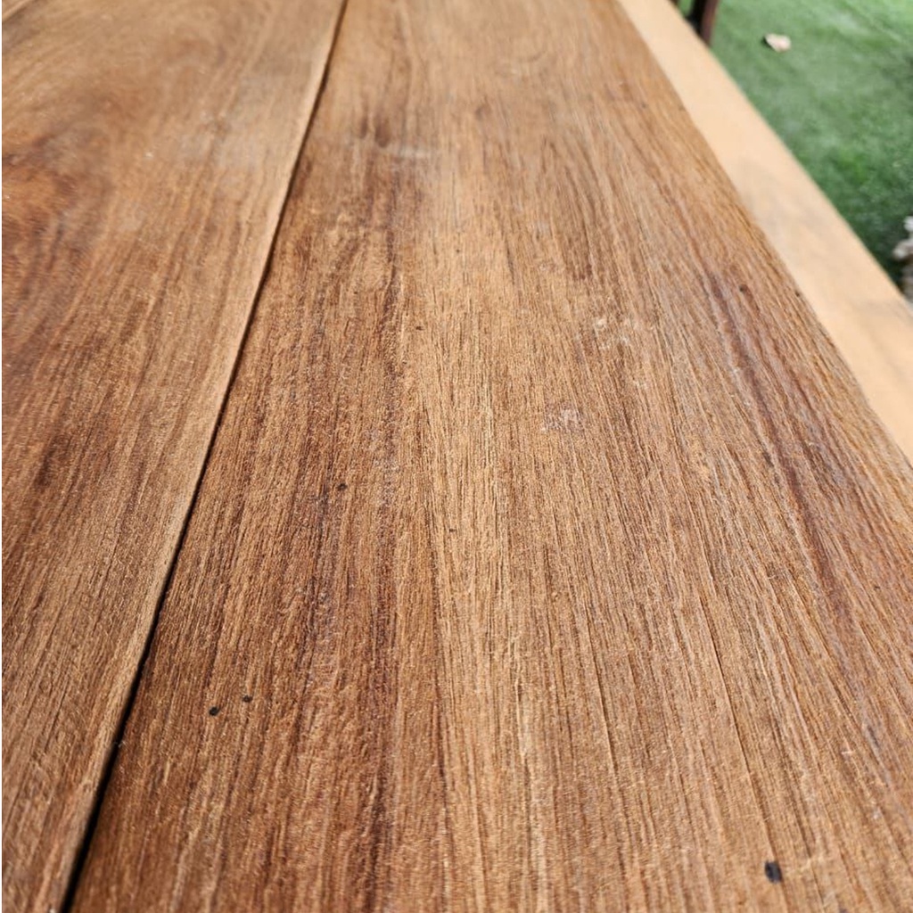 IPRO Reclaimed Solid Wood Yellow Balau Outdoor Set Garden Table and ...