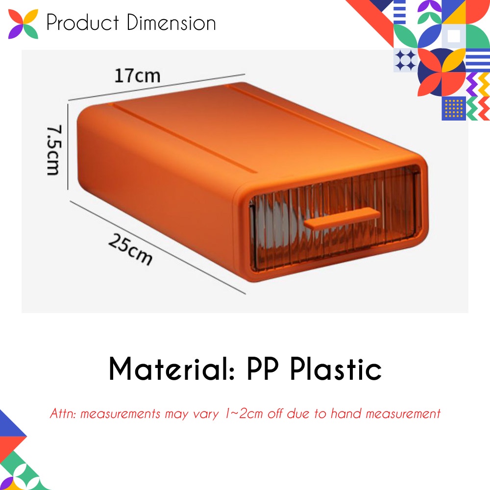 [1PC] Encora Stackable PP Stationeries Storage Box With Drawer Kotak ...
