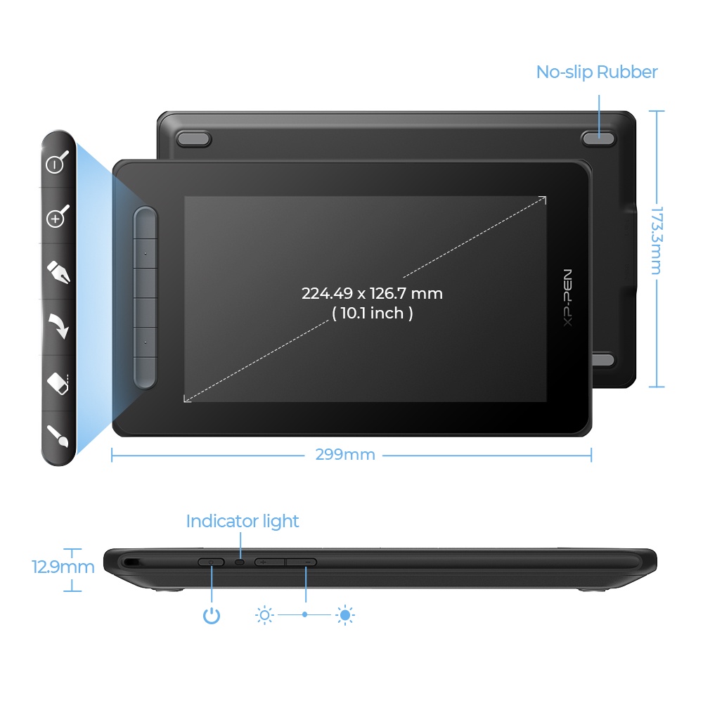 XPPen Artist 10 2nd Pen Display Drawing Monitor Drawing Display With X3 ...