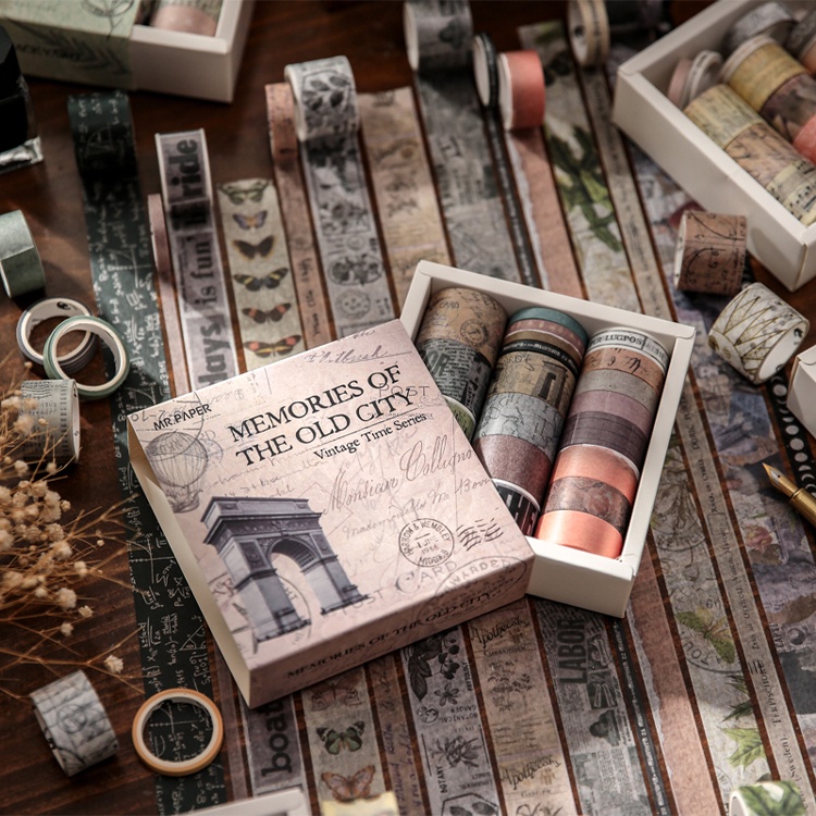Mr. Paper 4 Styles 20 volumes/box Adhesive tape set Retro simplicity ...