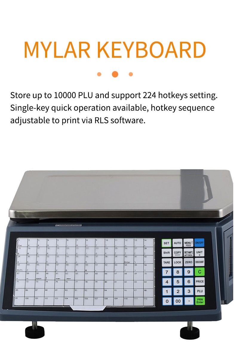 RONGTA RLS1000 RLS1100 RLS1100A 30KG BARCODE WEIGHING SCALE WITH 1 YEAR ...