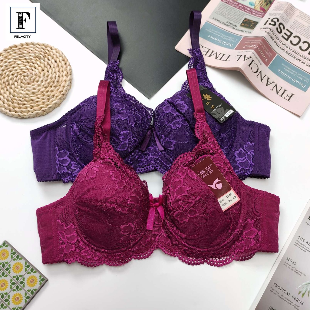 Women Bra Wired Lace Soft Cup BC Cup 34-44 Baju Dalam Wanita Renda ...