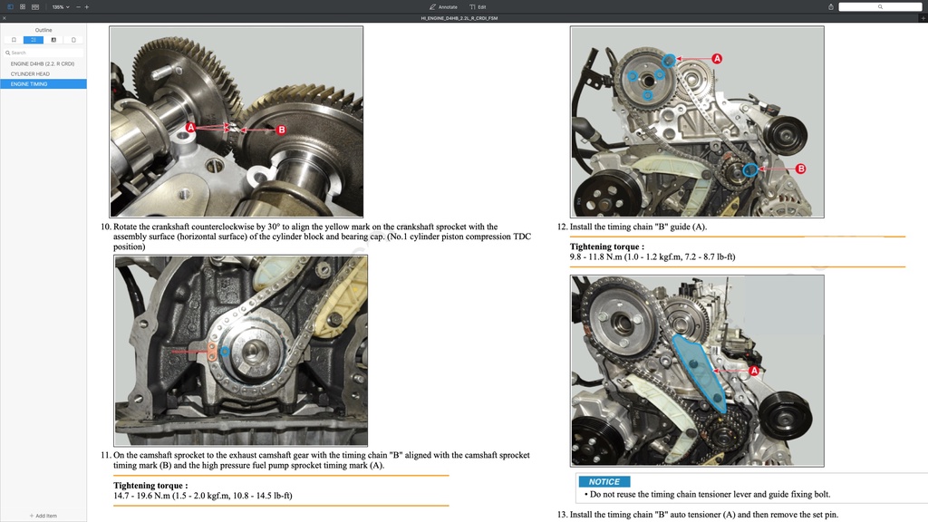 HYUNDAI ENGINE D4HB 2.2L "R" CRDI SERVICE REPAIR MANUAL | Shopee Malaysia