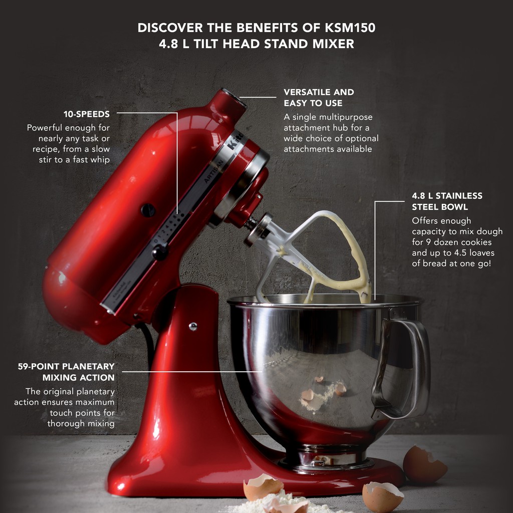 KitchenAid 5KSM150PS Stand Mixer | Shopee Malaysia