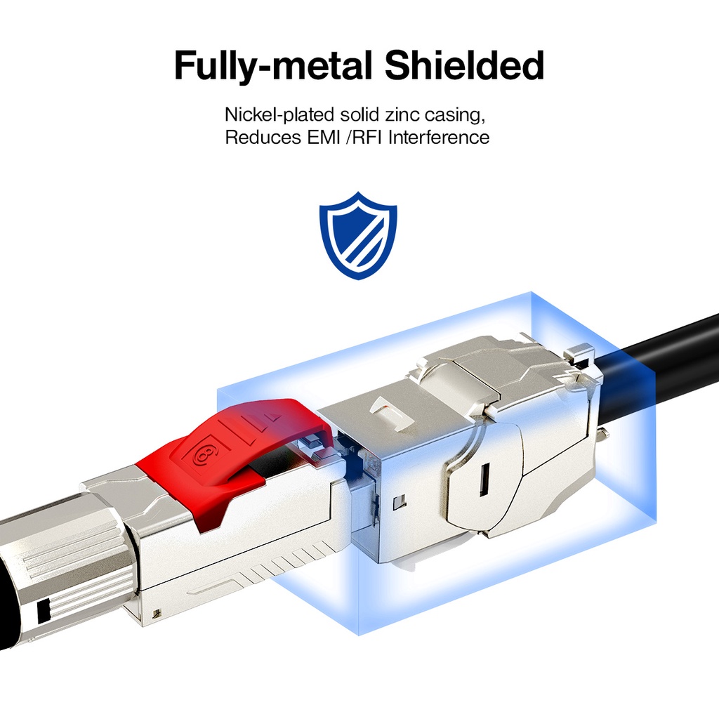 AMPCOM CAT8 Keystone Jack Fluke DSX 8000 Passed AMPCOM Shielded Zinc-Alloy RJ45 Tool | Shopee ...