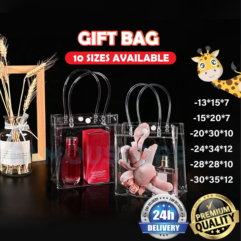 PVC Tote Bag Transparent Shopping Bag Handbag Packaging Bag Gift Bag ...