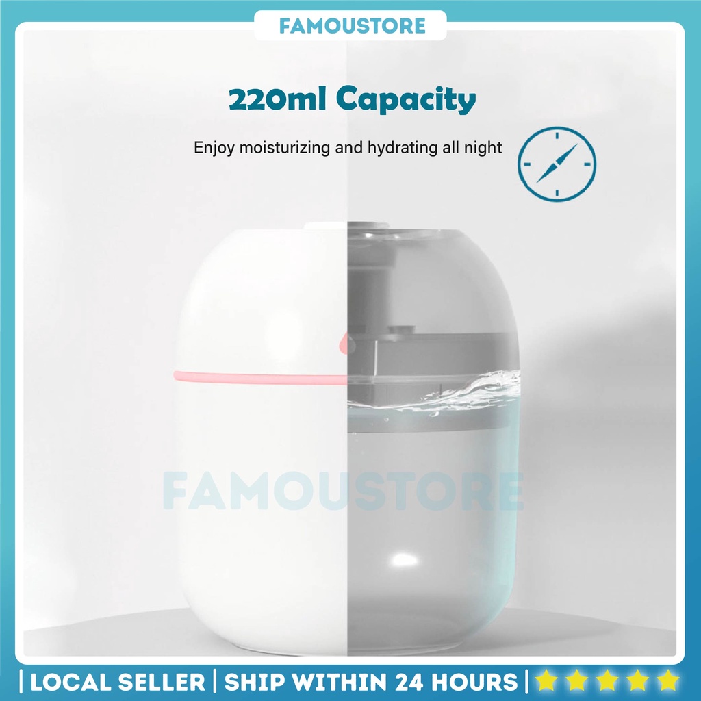 Mini Air Humidifier Aroma Essential Oil Diffuser Home Office Car ...