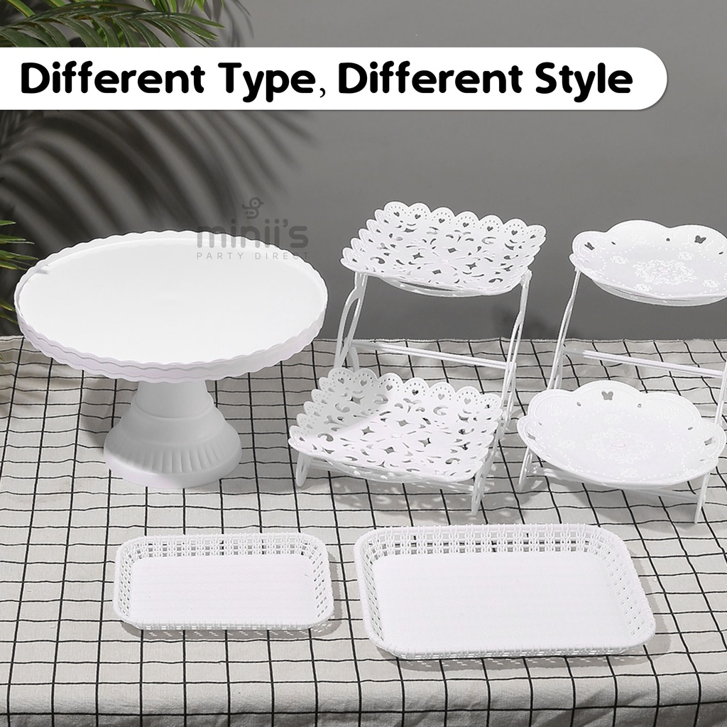 MINIIS PARTY Plastic Cake Stand Dessert Stand Dessert Tray Cake Stand ...