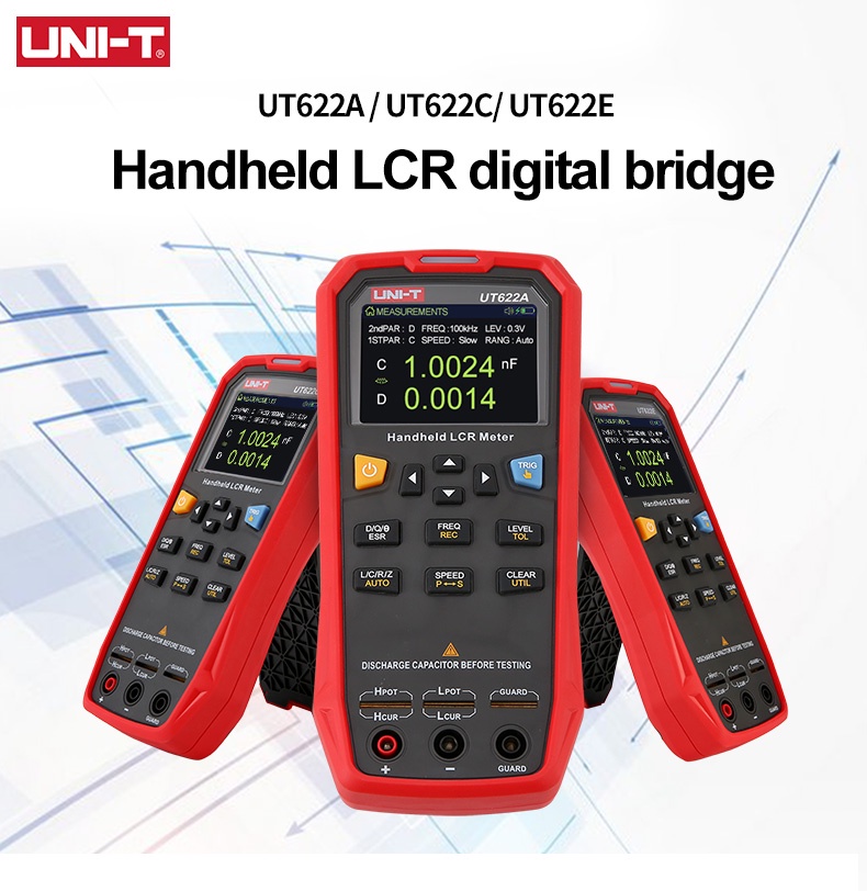 UNI-T UT622A UT622C UT622E Digital LCR Meter LCR Multimeter Capacitor ...