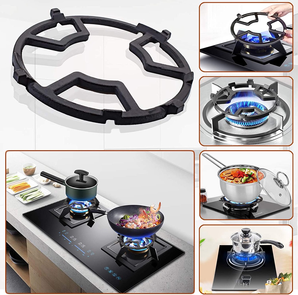 Gas Stove Accessories Black Cast Iron Stove Trivets for Kitchen Wok ...