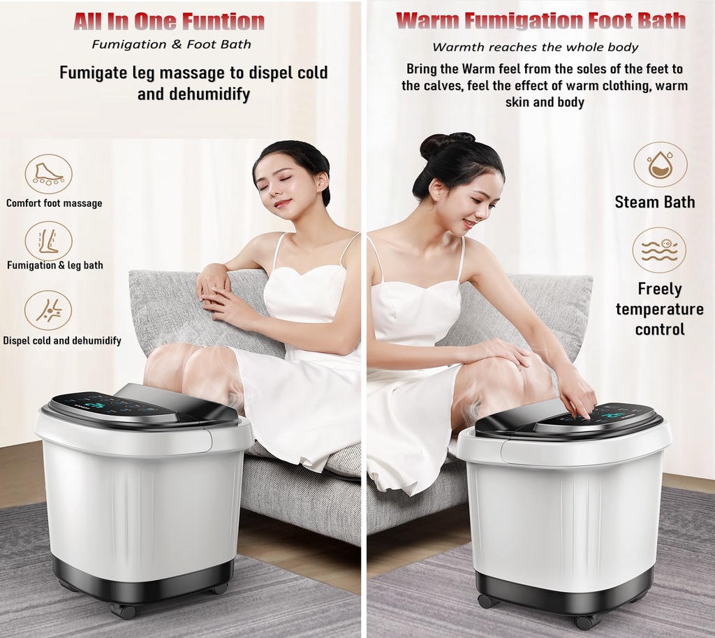 Fully Automatic Heating Foot Massage Foot Bath Electric Foot Spa Basin ...