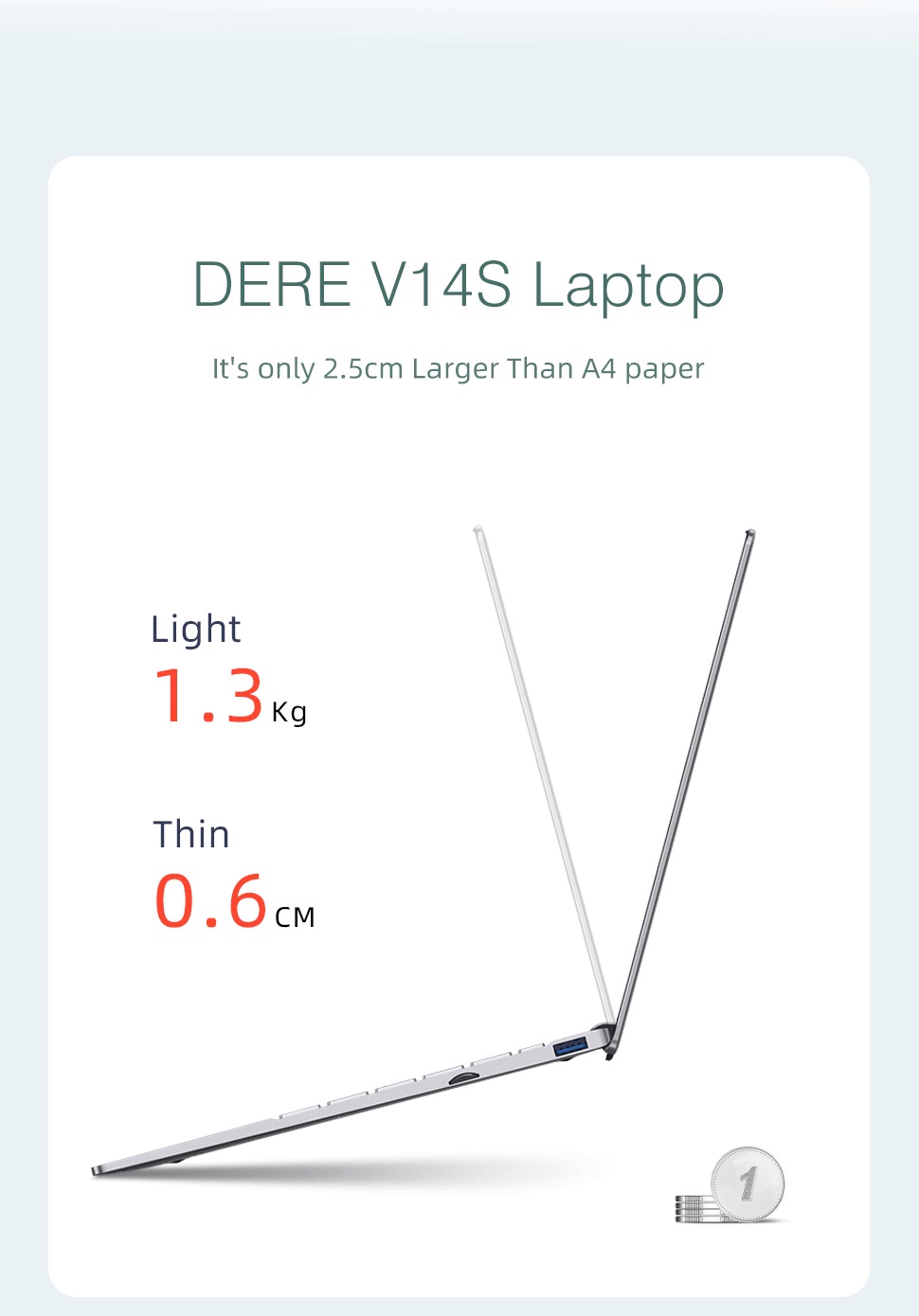 DERE Laptop V14s | 16GB RAM+1TB SSD | Windows 11 | 14.1 Inch FHD Screen ...