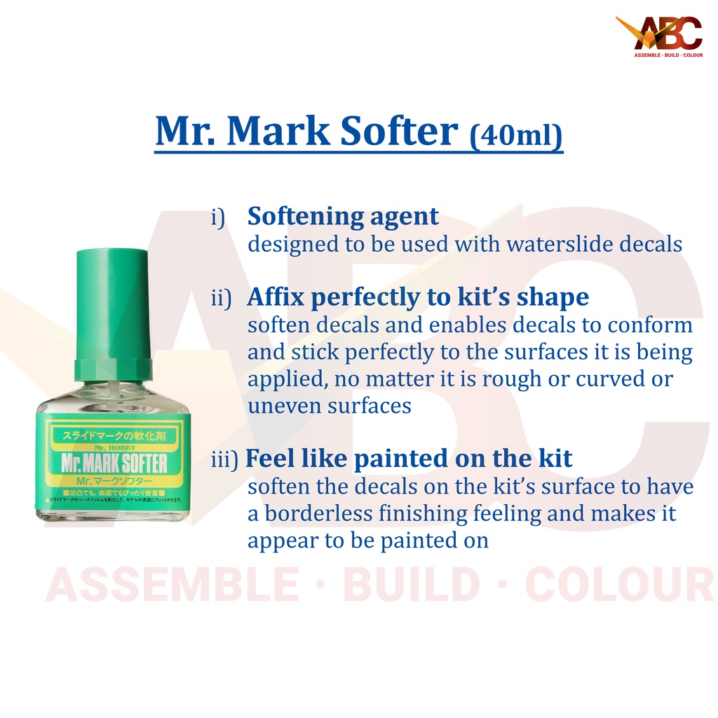 (Mr Hobby) Softer/Setter- Mr Mark Glue Waterslide Decal (40ml) Model ...