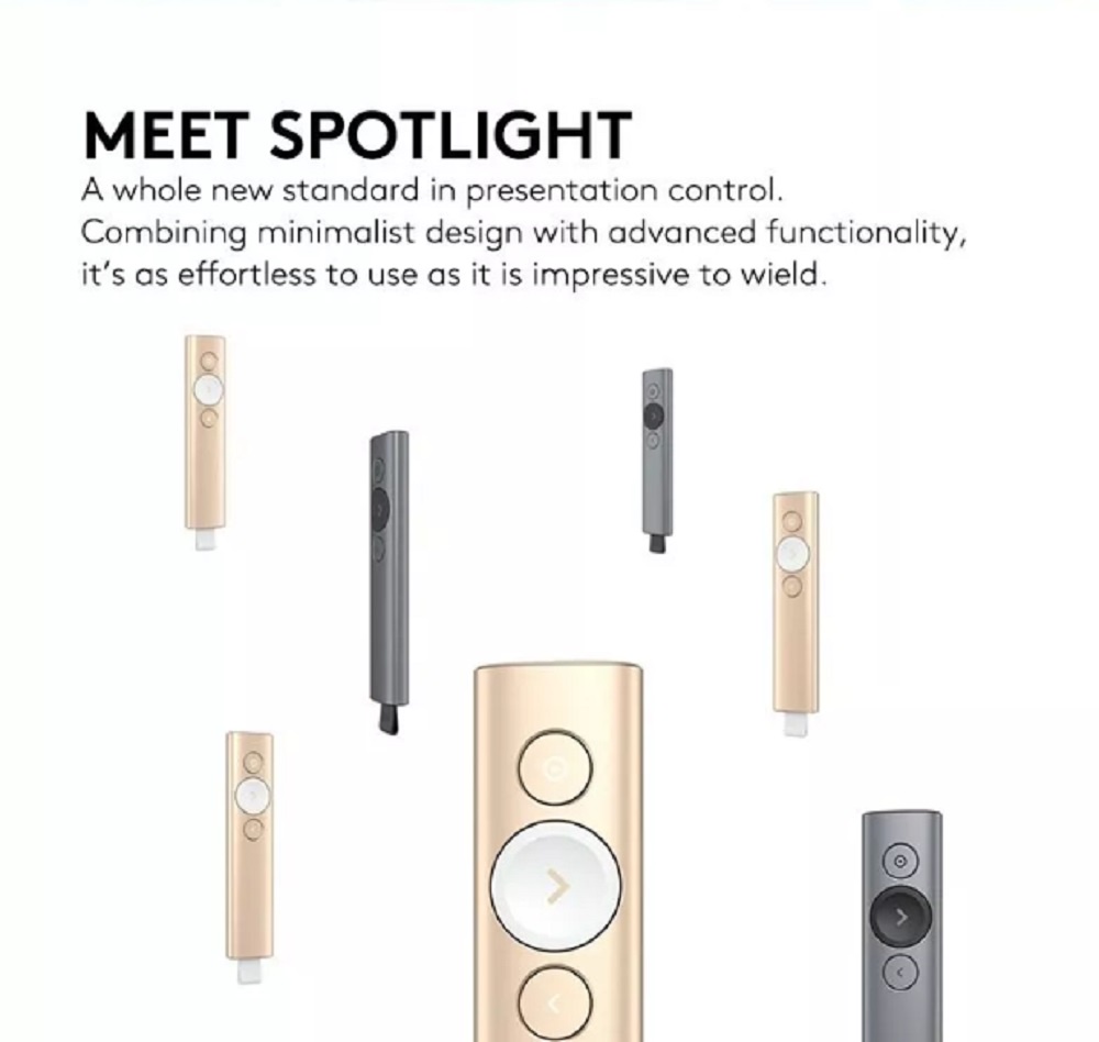 Logitech Spotlight Presentation Remote Universal Wireless Presentation Clicker With Laser