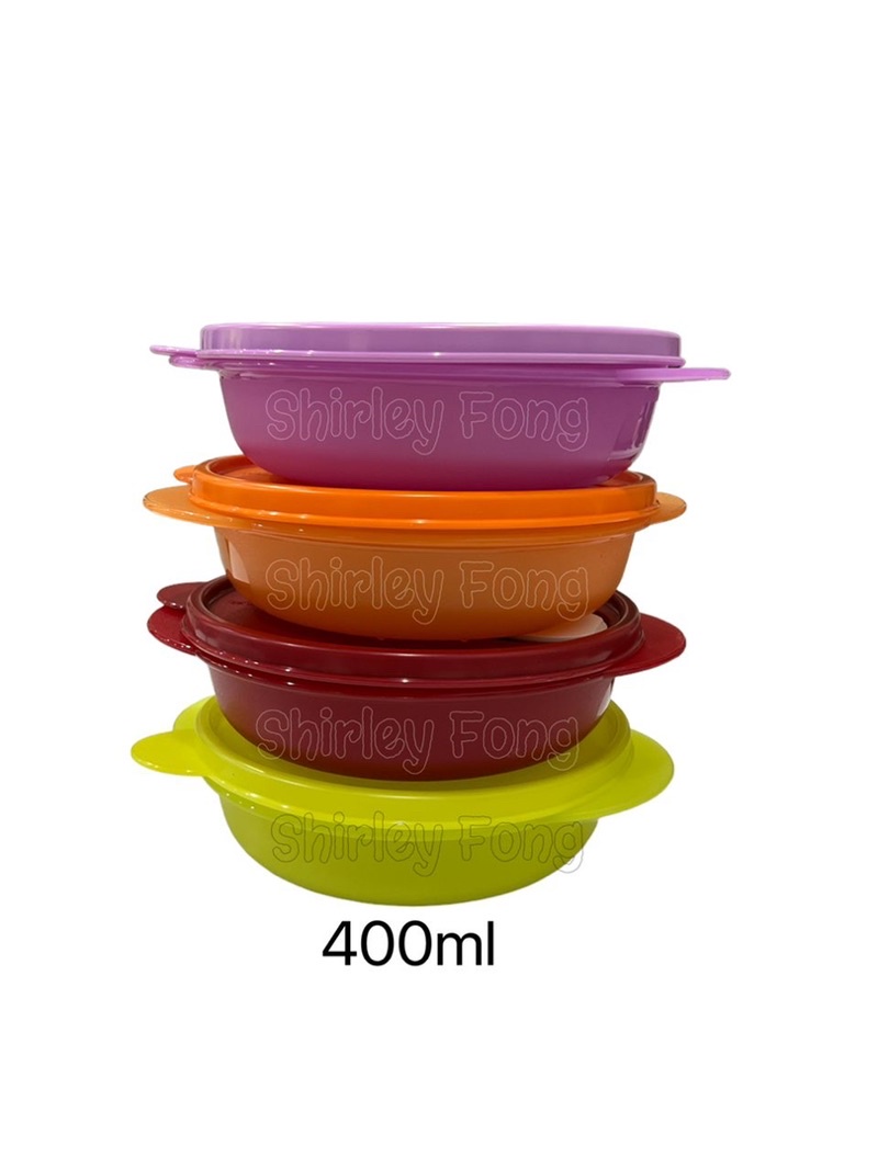 Tupperware Crystal wave Lunch Bowl 400ml (4pcs) | Shopee Malaysia